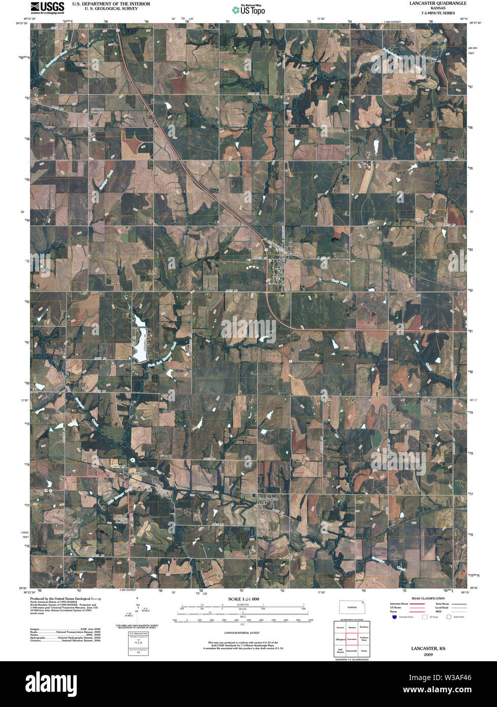 Lancaster kansas map Cut Out Stock Images & Pictures - Alamy