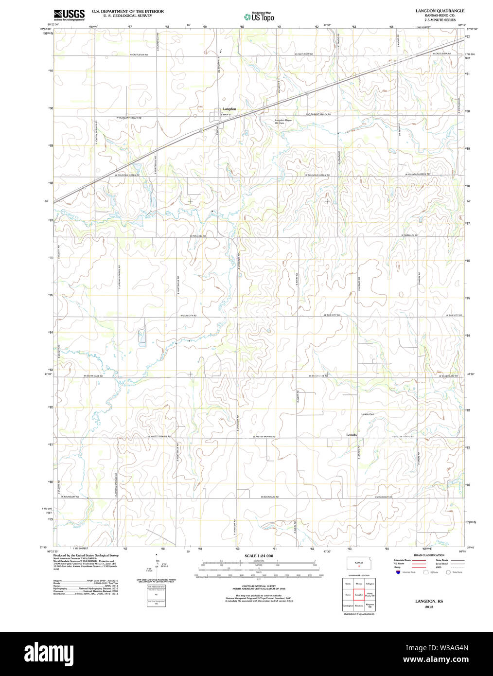 Map of langdon hi-res stock photography and images - Alamy