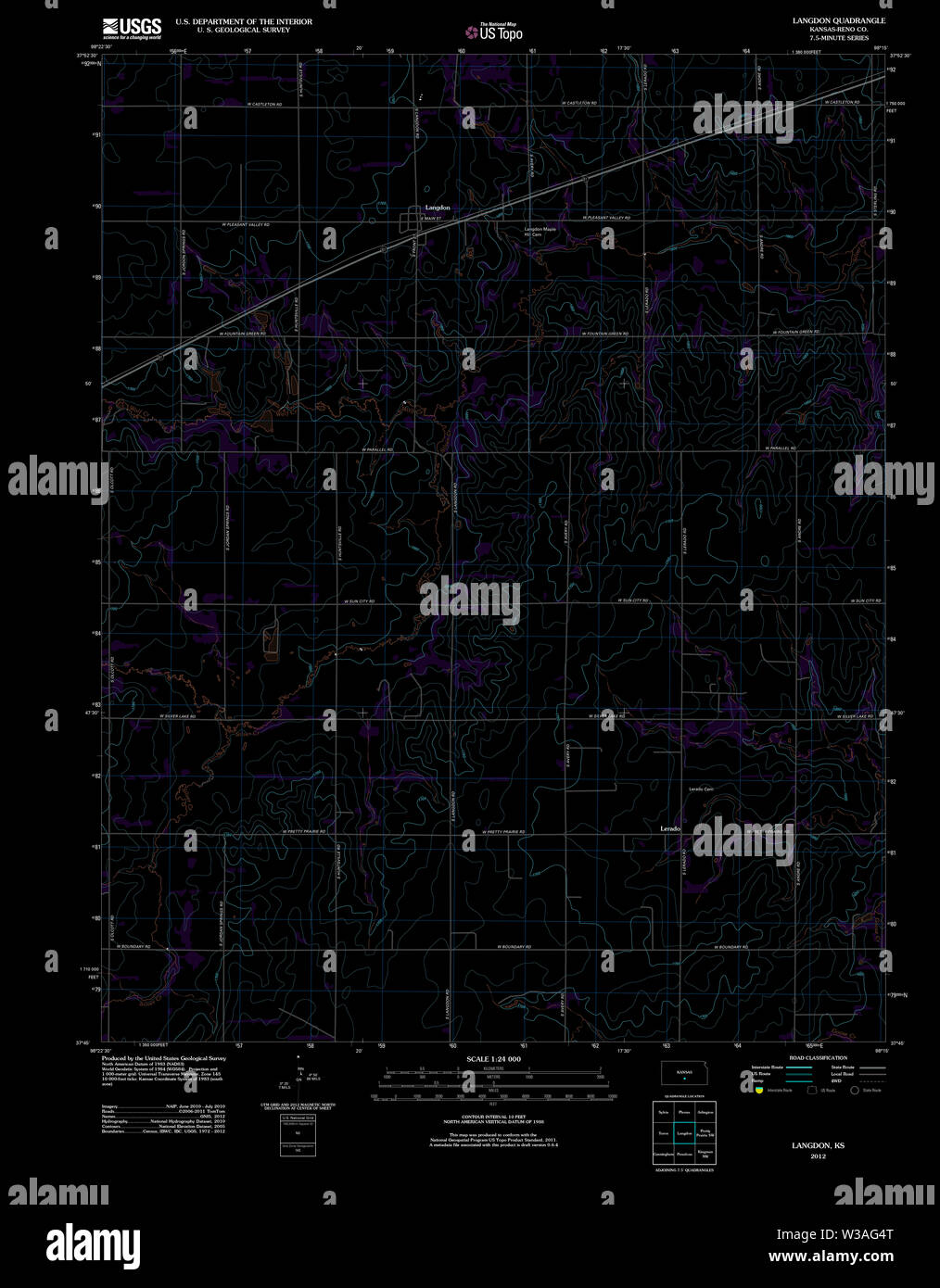 Map of langdon hi-res stock photography and images - Alamy