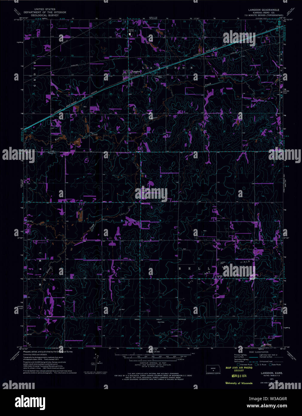 Langdon map hi-res stock photography and images - Alamy