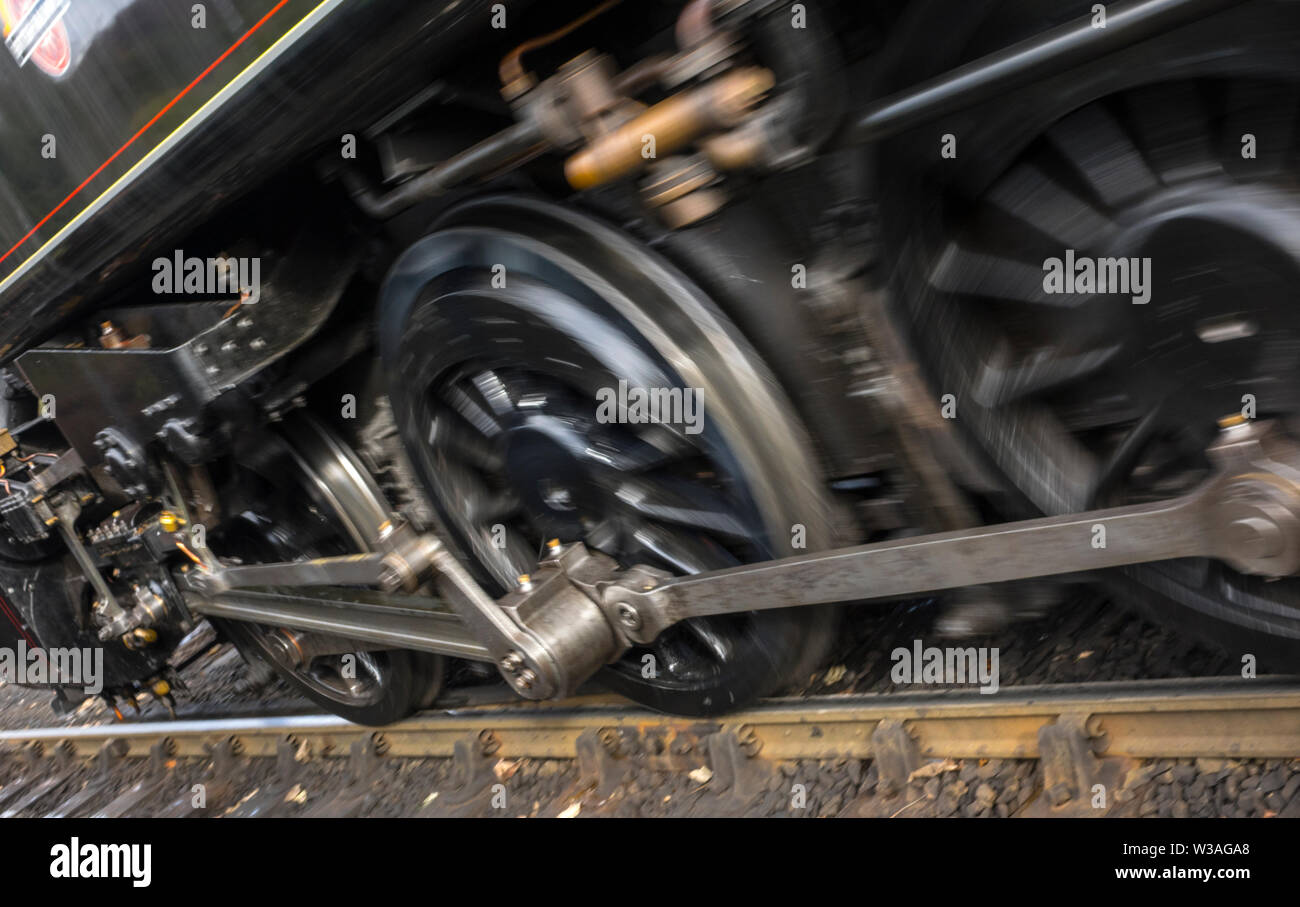 Severn Valley Railway Engine wheels Stock Photo - Alamy
