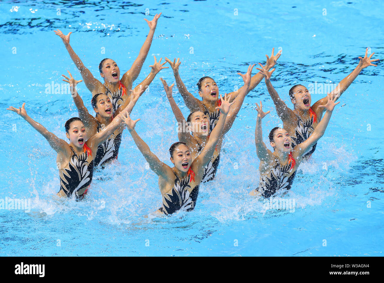Gwangju, South Korea. 14th July, 2019. Japan team group (JPN) Artistic ...