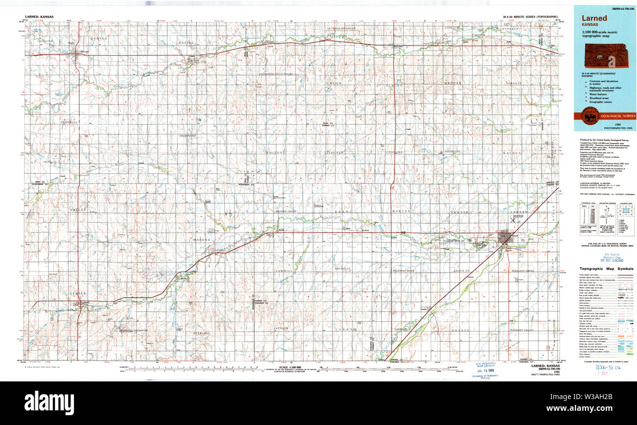 Map of larned hi-res stock photography and images - Alamy