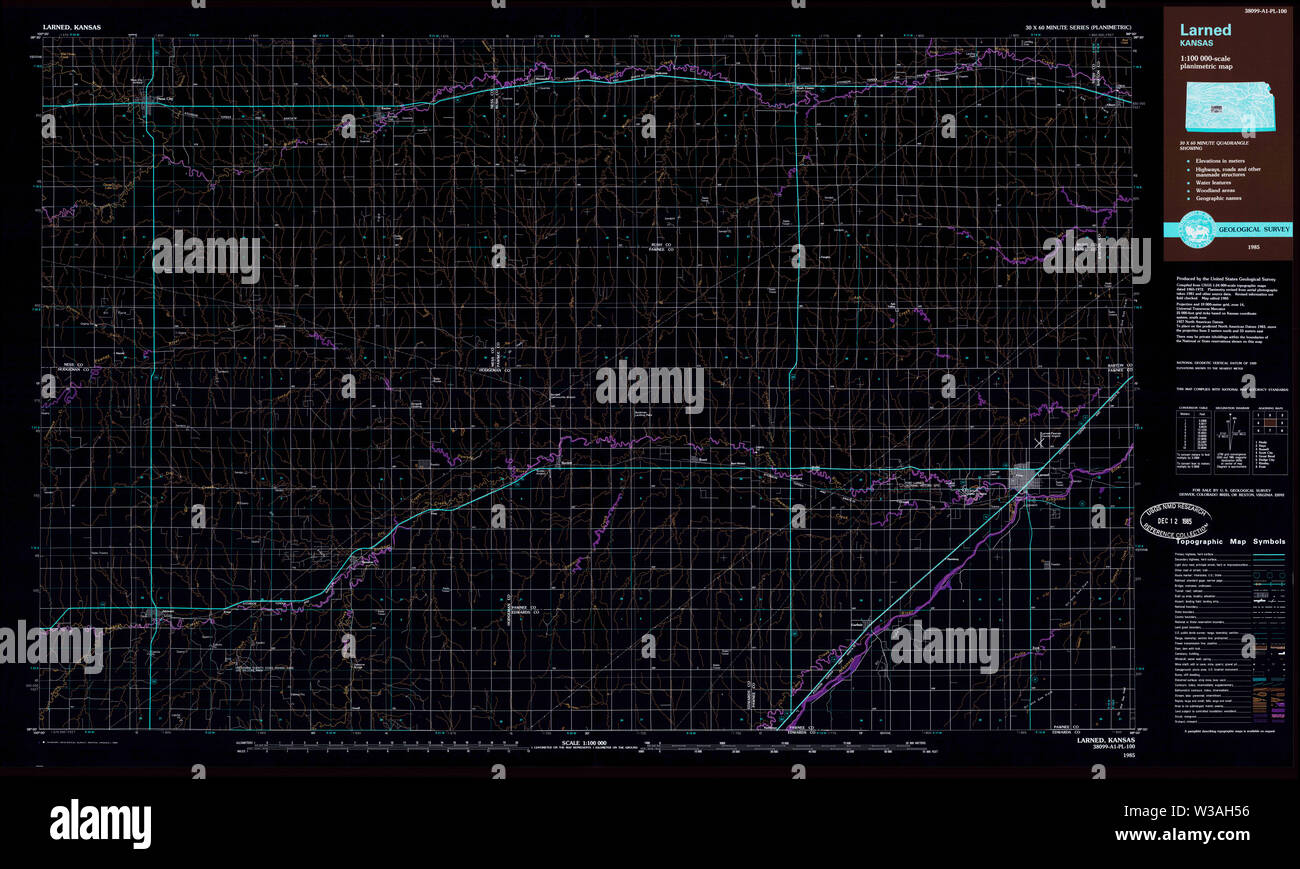 Map of larned hi-res stock photography and images - Alamy