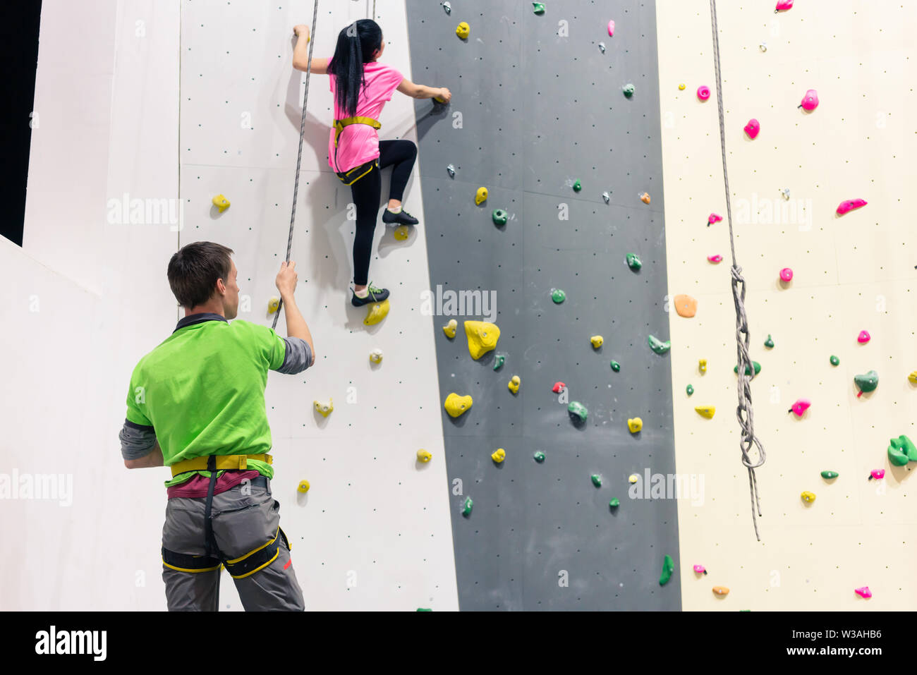 Female fitness climber training hi-res stock photography and images - Alamy