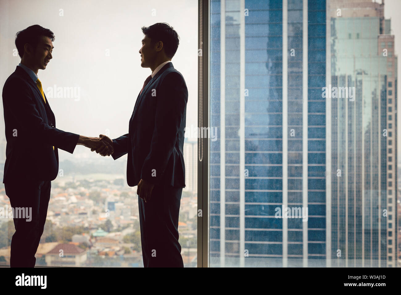 Two business partners shaking hands Stock Photo - Alamy