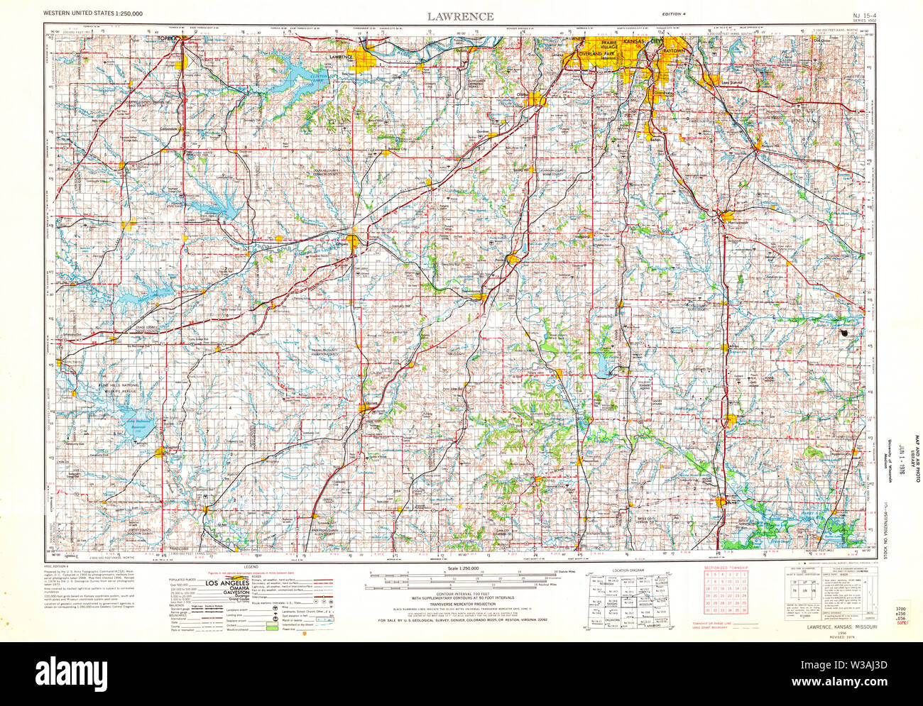 Lawrence kansas map hi-res stock photography and images - Alamy