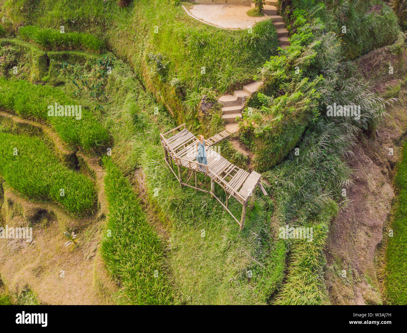 Rice Terrace Aerial Shot. Image of beautiful terrace rice field Stock ...