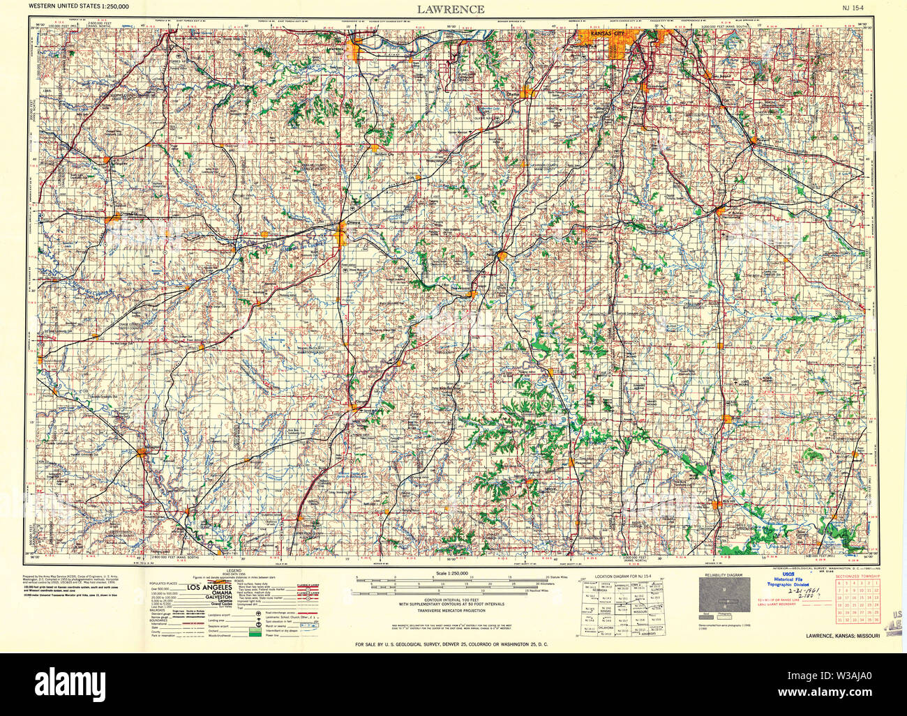 Lawrence kansas map hi-res stock photography and images - Alamy