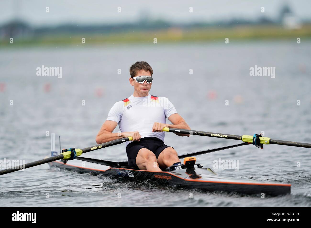 Lucas Schaefer GER during World Cup III rowing on July 12 2019 in ...
