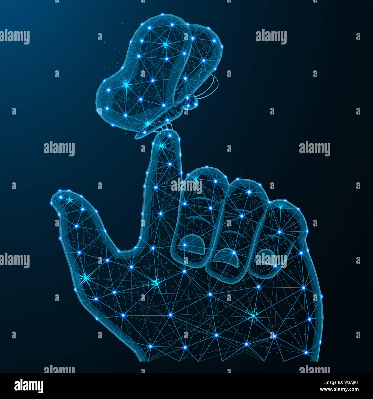 3d wireframe animal Stock Vector Images - Alamy