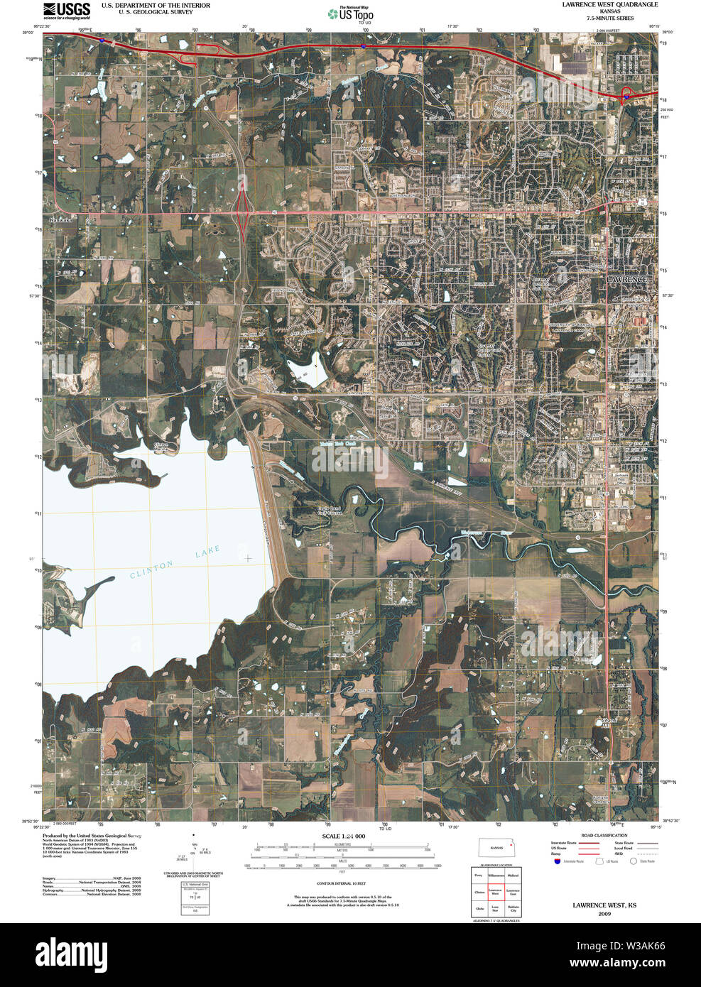 Lawrence kansas map hi-res stock photography and images - Alamy