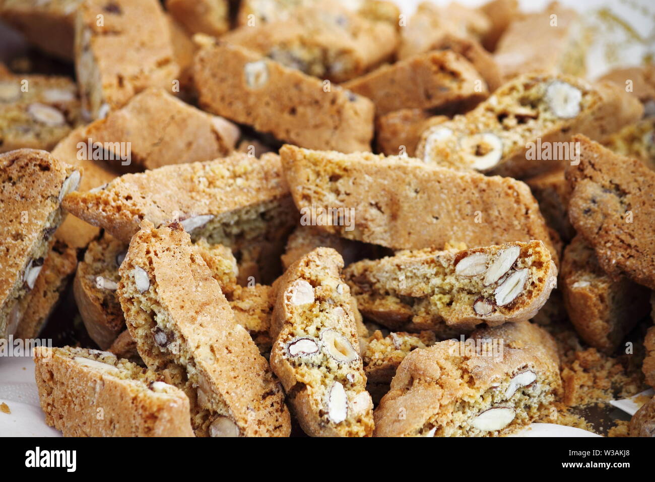 Traditional italian Cantuccini, the typical tuscan cookies Stock Photo ...