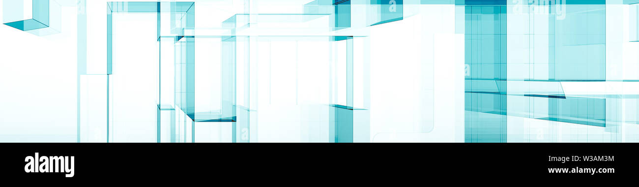 Horizontal panorama 3d rendering Stock Photo - Alamy