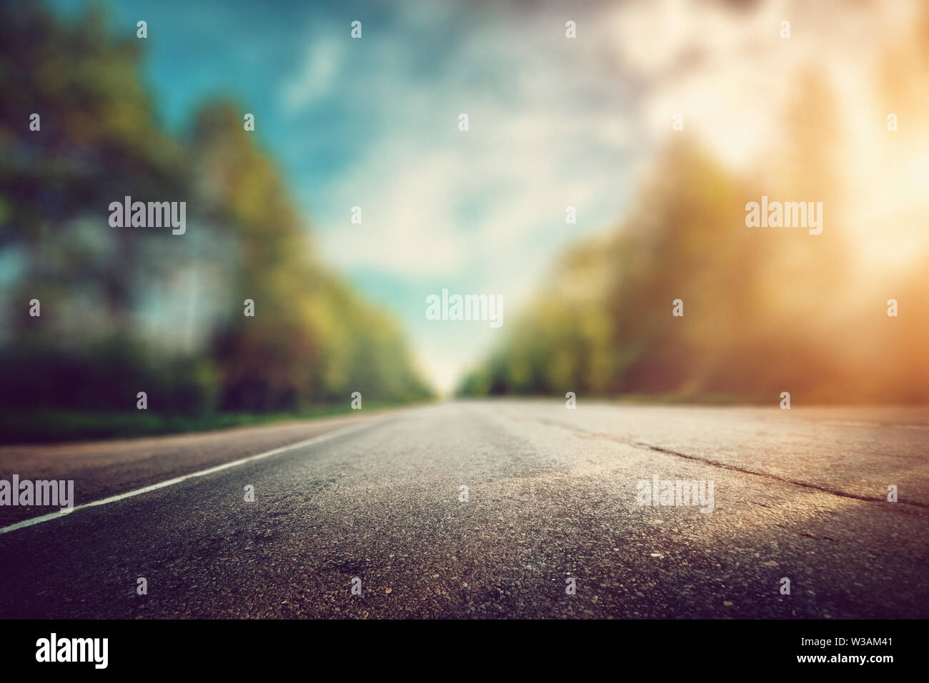 Summer road background Stock Photo - Alamy