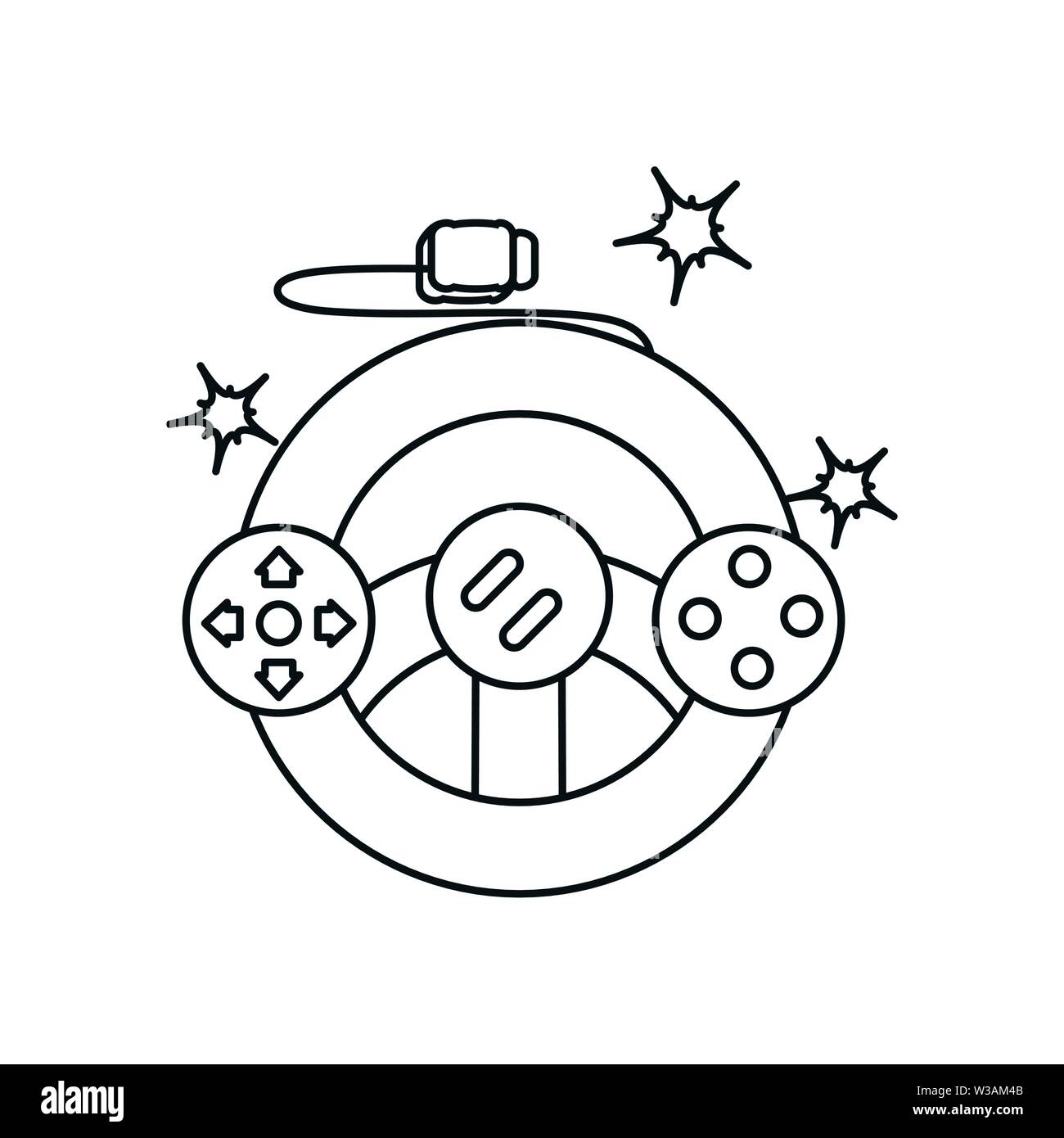 video game car wheel control vector illustration design Stock Vector ...