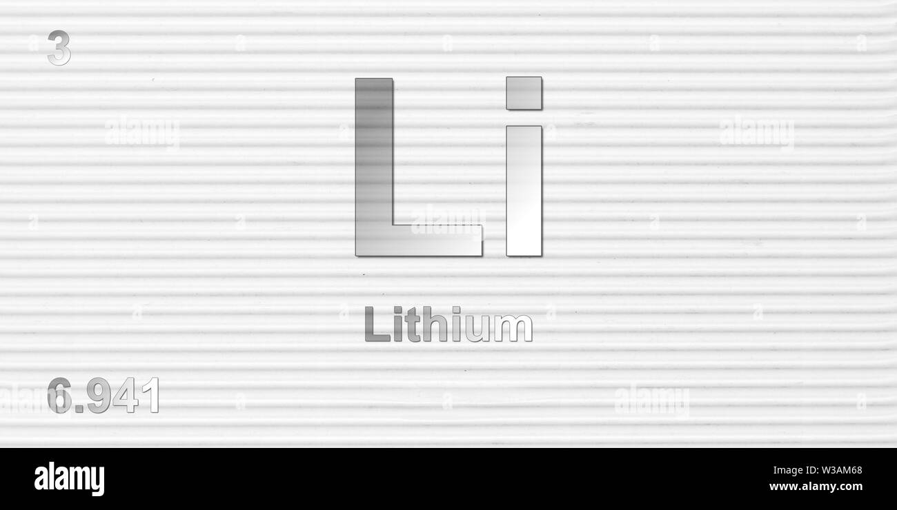Lithium chemical element atomic data illustration backdrop Stock Photo ...