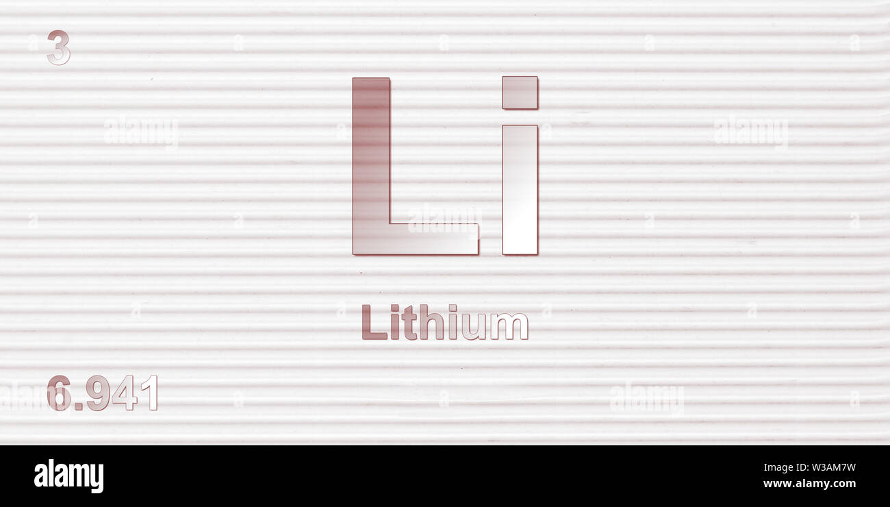Lithium chemical element atomic data illustration backdrop Stock Photo ...