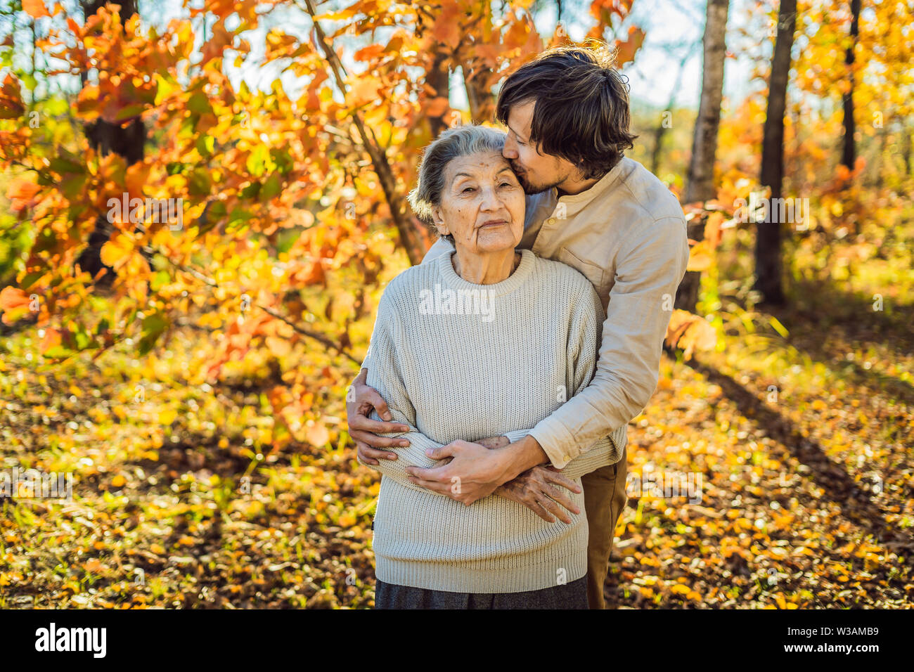 Baby hugging grandma hi-res stock photography and images - Alamy