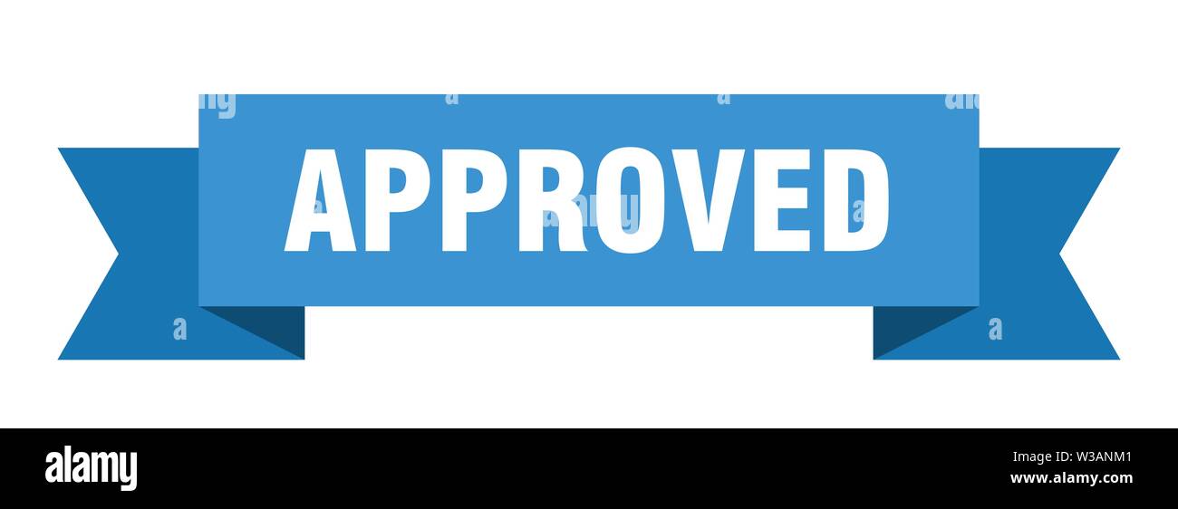 approved ribbon. approved isolated sign. approved banner Stock Vector ...