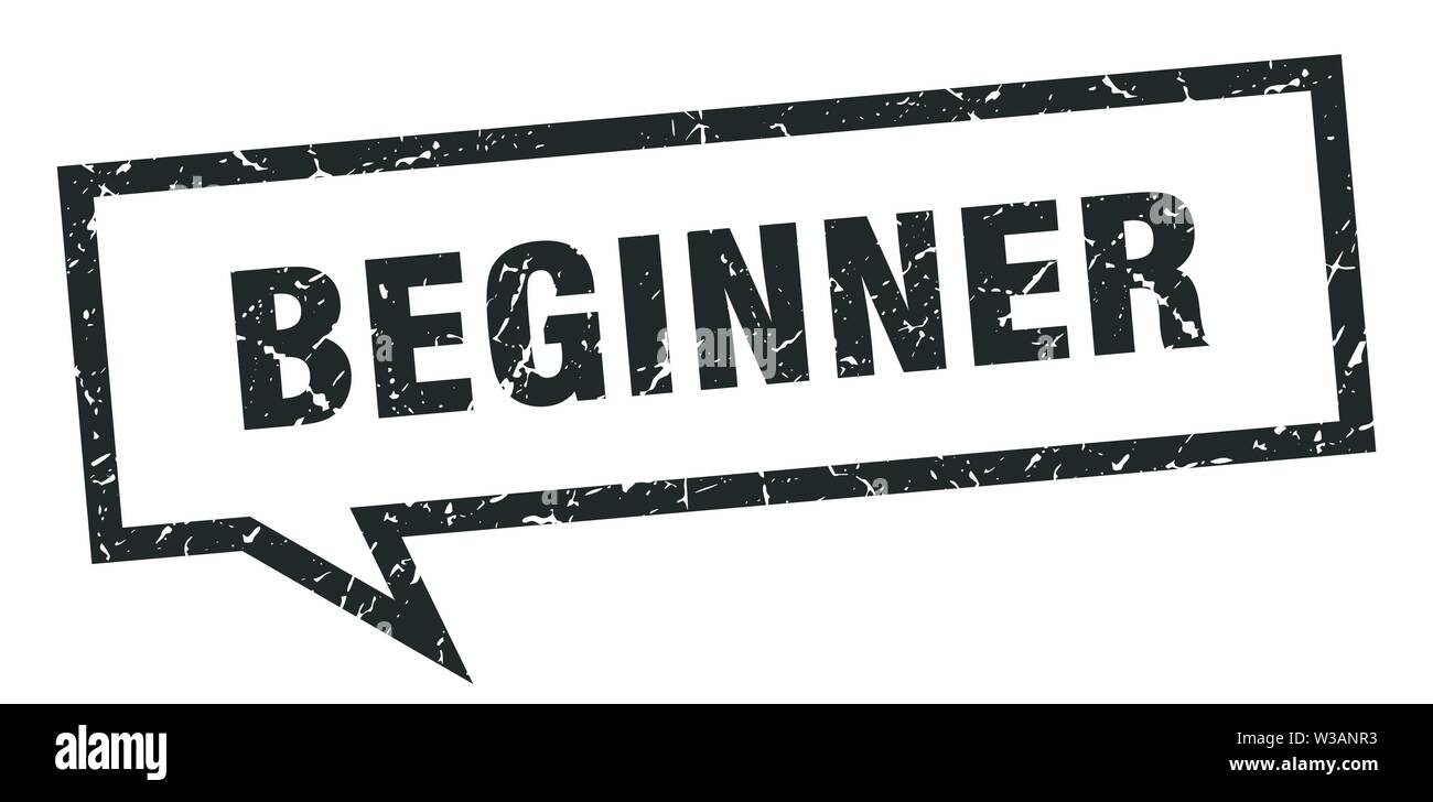 beginner sign. beginner square speech bubble. beginner Stock Vector ...