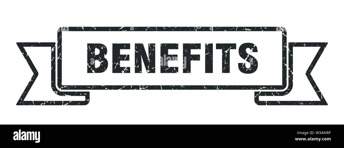 benefits grunge ribbon. benefits sign. benefits banner Stock Vector ...