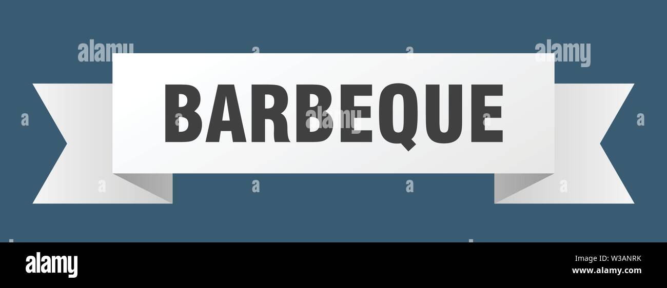 barbeque ribbon. barbeque isolated sign. barbeque banner Stock Vector ...