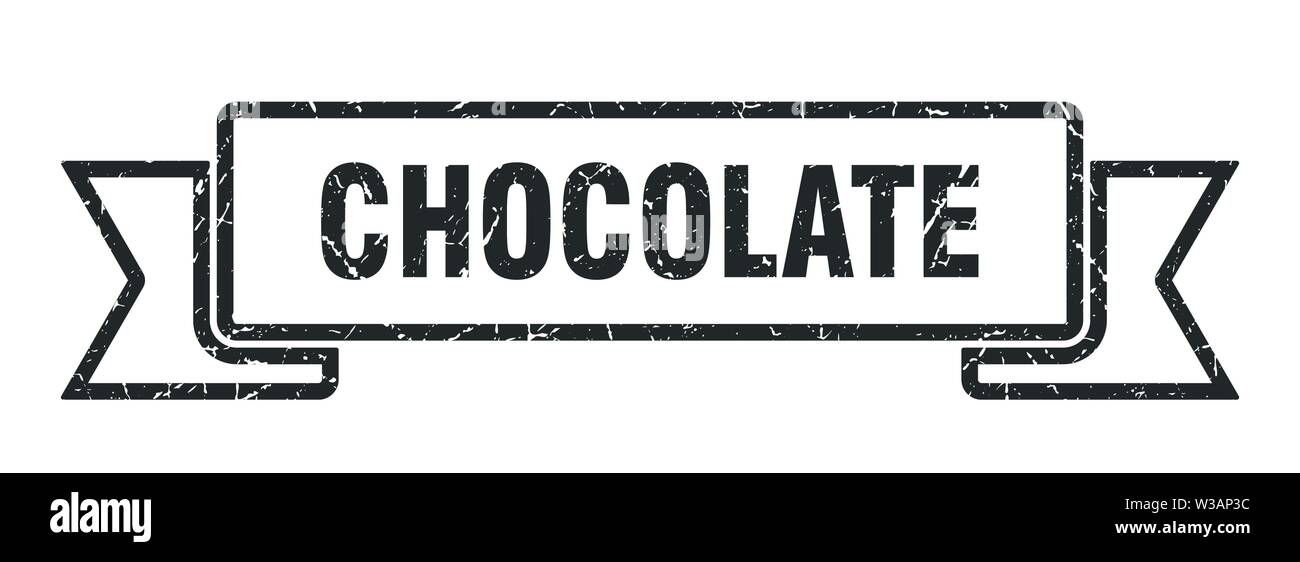 chocolate grunge ribbon. chocolate sign. chocolate banner Stock Vector ...