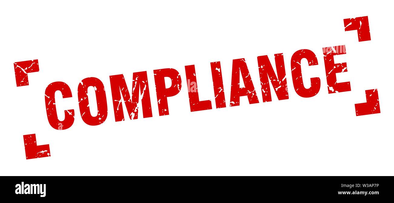 compliance stamp. compliance square grunge sign. compliance Stock ...