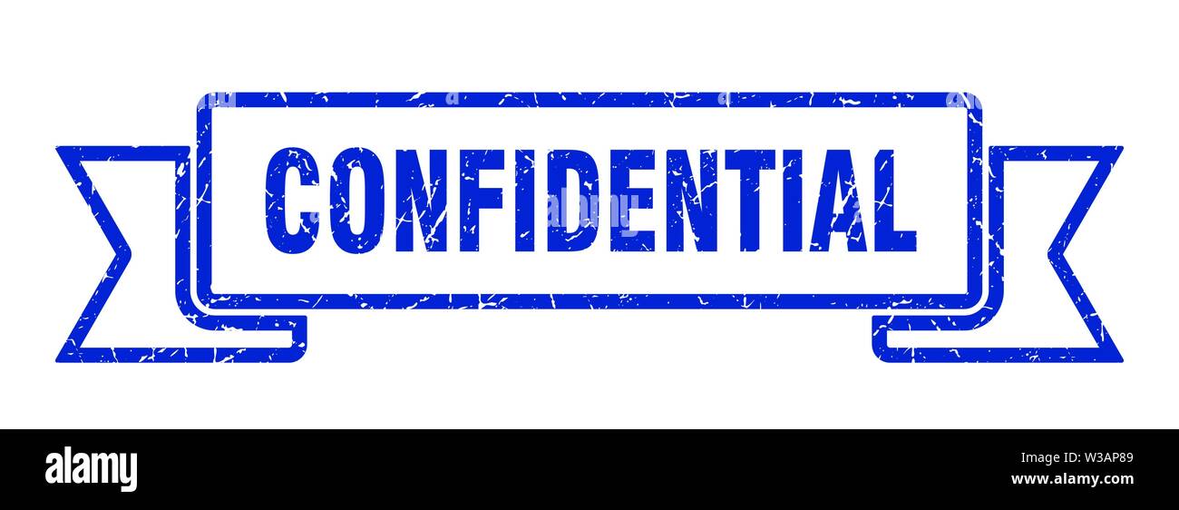 confidential grunge ribbon. confidential sign. confidential banner ...