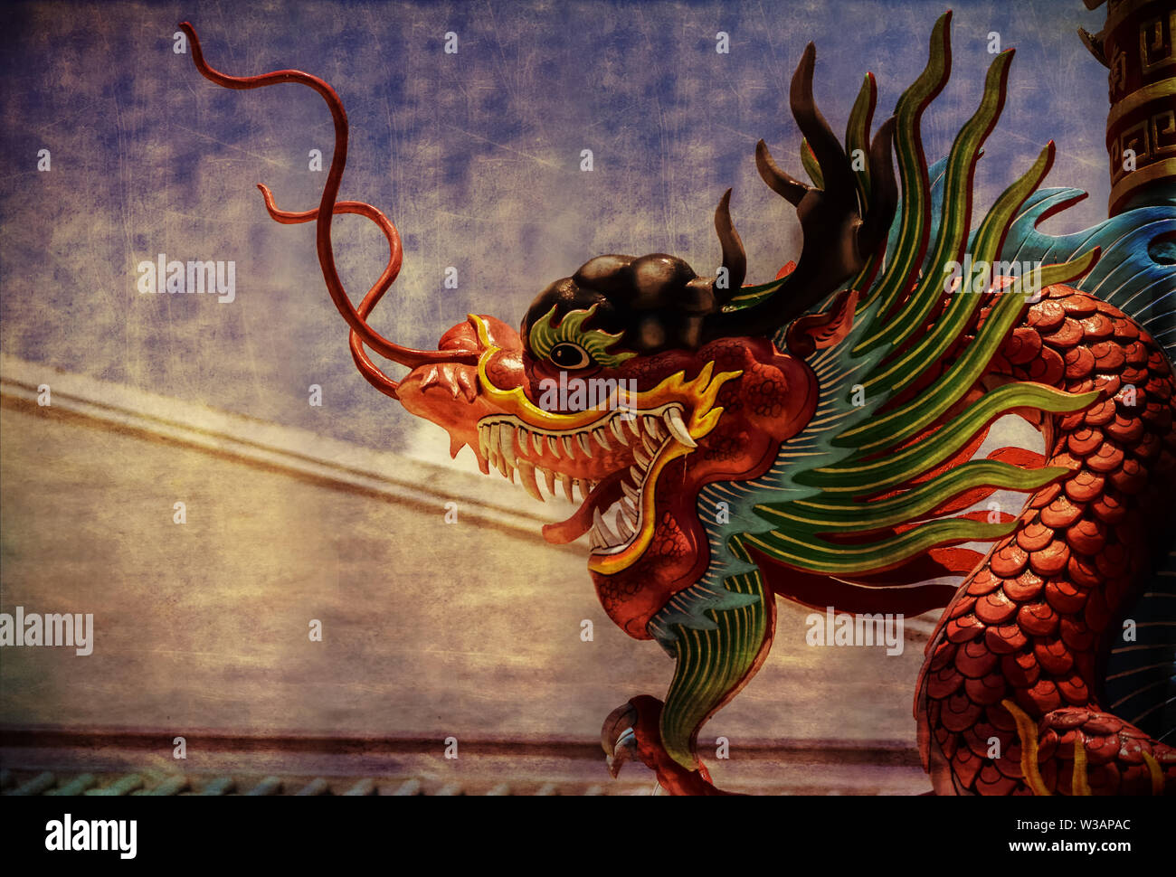 An Asian dragon is ready to attack Stock Photo - Alamy