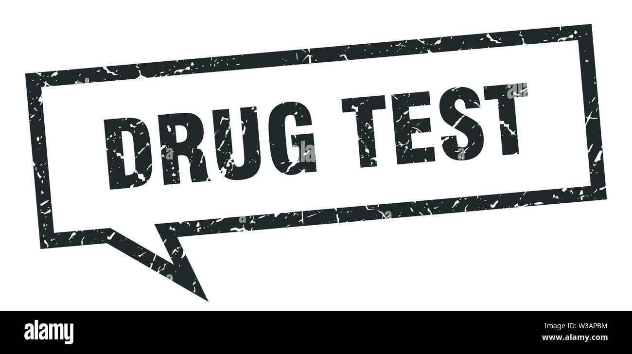 drug test sign. drug test square speech bubble. drug test Stock Vector ...