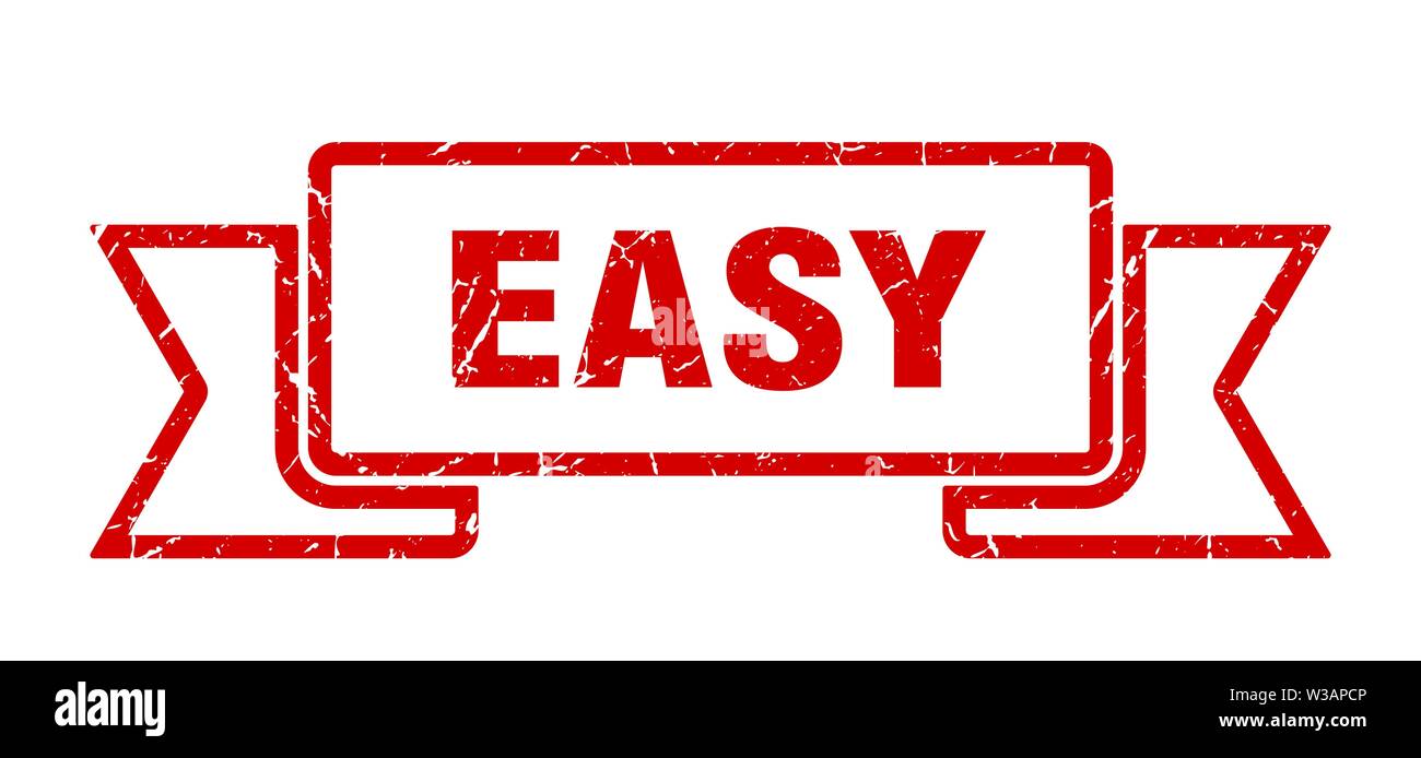 easy grunge ribbon. easy sign. easy banner Stock Vector Image & Art - Alamy