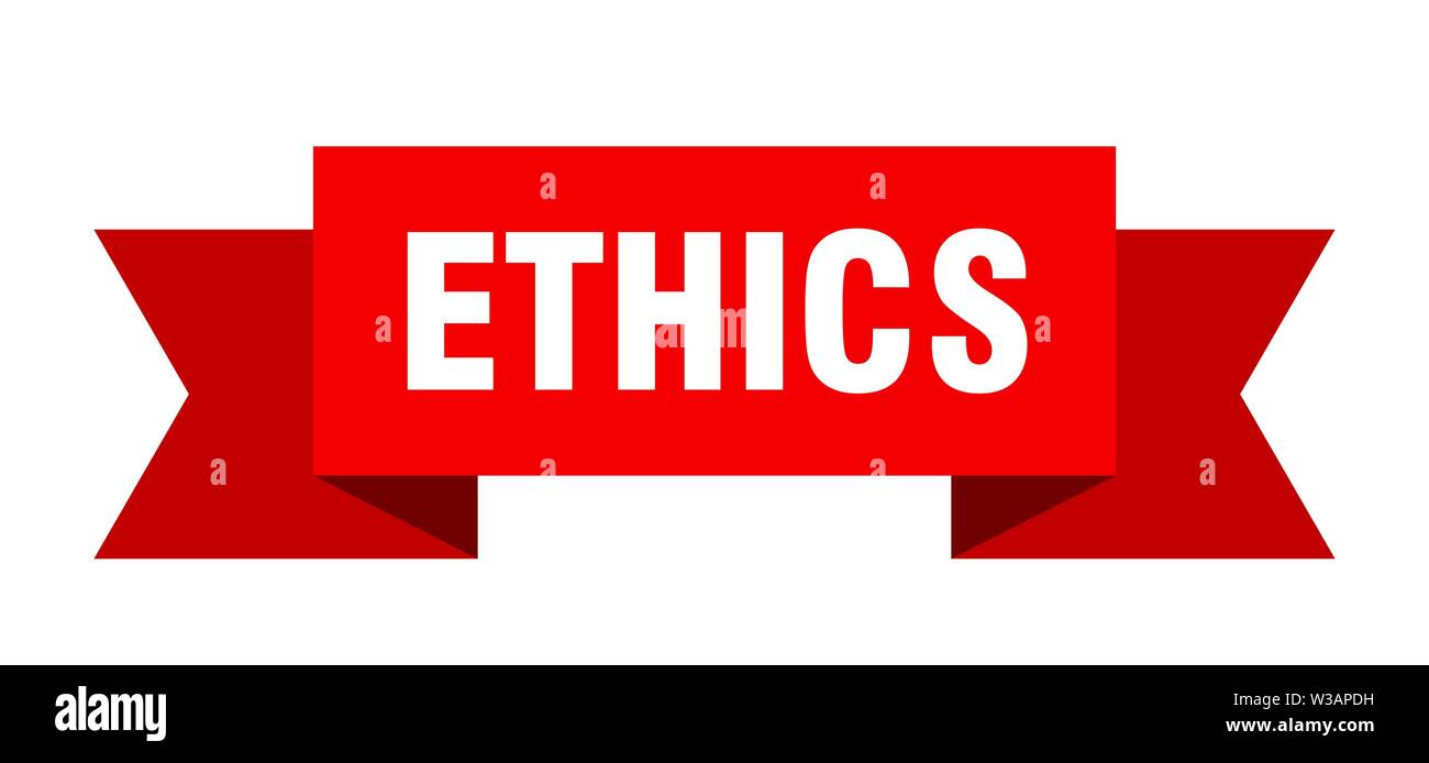 ethics ribbon. ethics isolated sign. ethics banner Stock Vector Image ...
