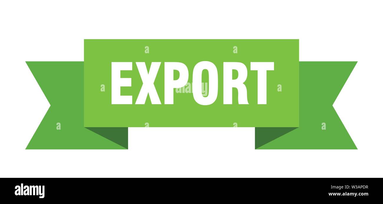 export ribbon. export isolated sign. export banner Stock Vector Image ...