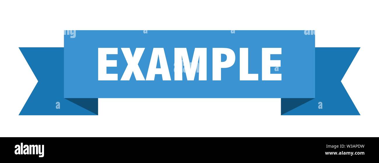 example ribbon. example isolated sign. example banner Stock Vector ...