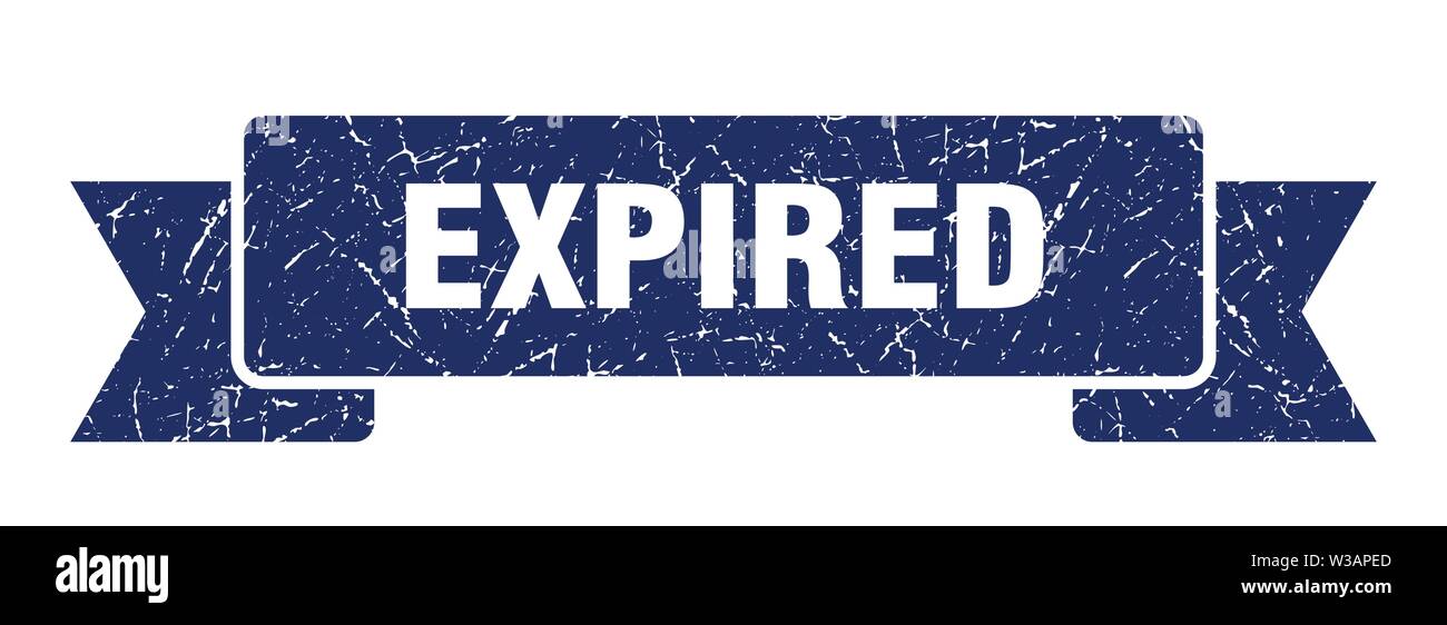 expired grunge ribbon. expired sign. expired banner Stock Vector Image ...