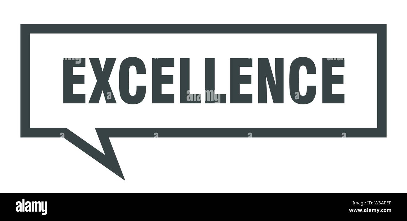 excellence sign. excellence square speech bubble. excellence Stock ...