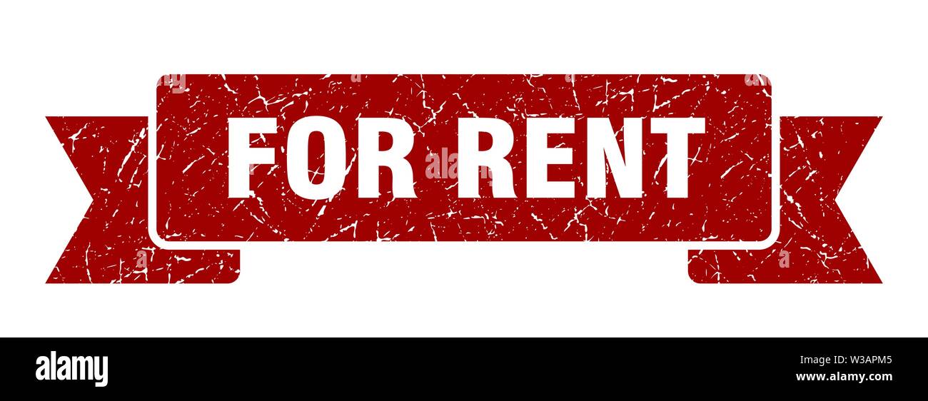 for rent grunge ribbon. for rent sign. for rent banner Stock Vector ...