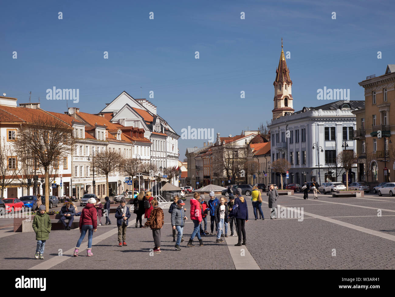 Town hall square in Vilnius. Lithuania Stock Photo - Alamy