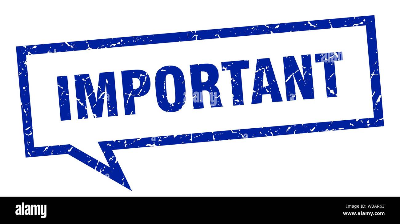 important sign. important square speech bubble. important Stock Vector ...