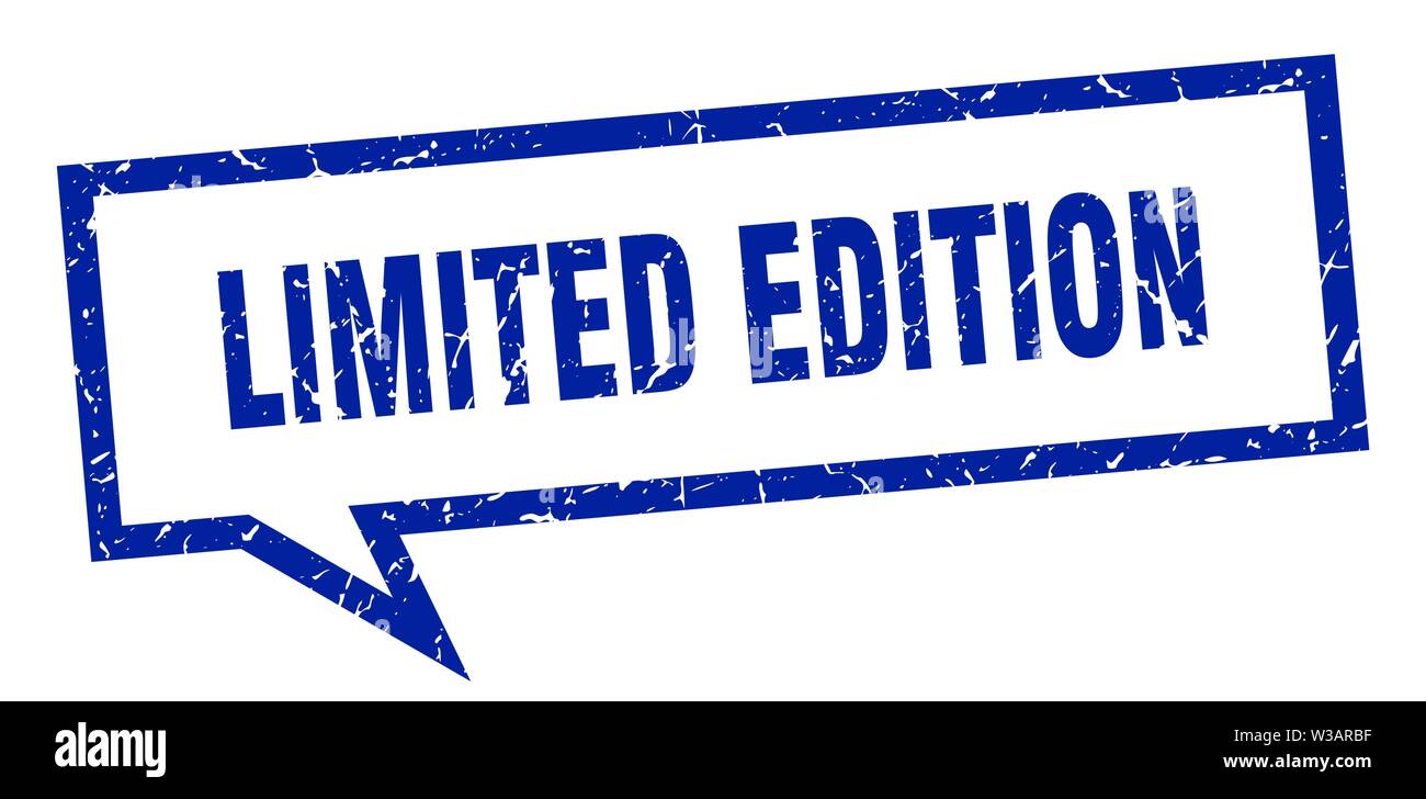 limited edition sign. limited edition square speech bubble. limited ...