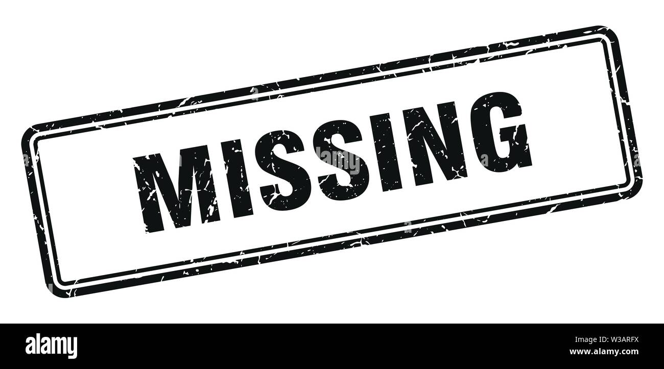 missing stamp. missing square grunge sign. missing Stock Vector Image ...
