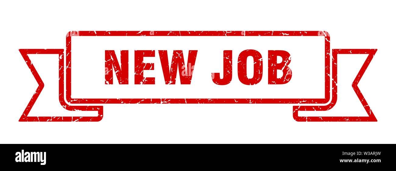 new job grunge ribbon. new job sign. new job banner Stock Vector Image ...