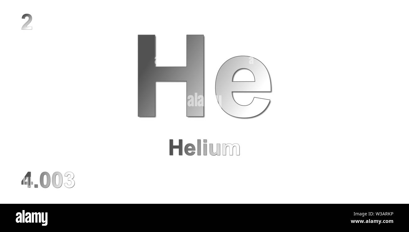Helium chemical element atomic data and symbol illustration backdrop ...