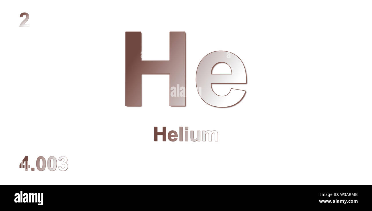 Helium chemical element atomic data and symbol illustration backdrop ...