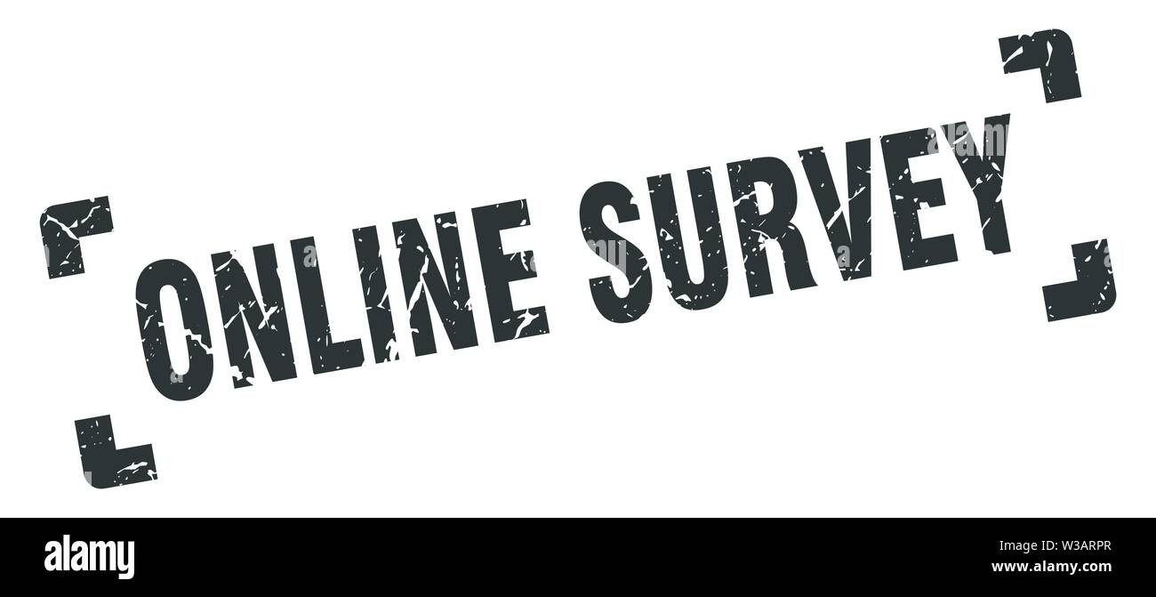 online survey stamp. online survey square grunge sign. online survey ...