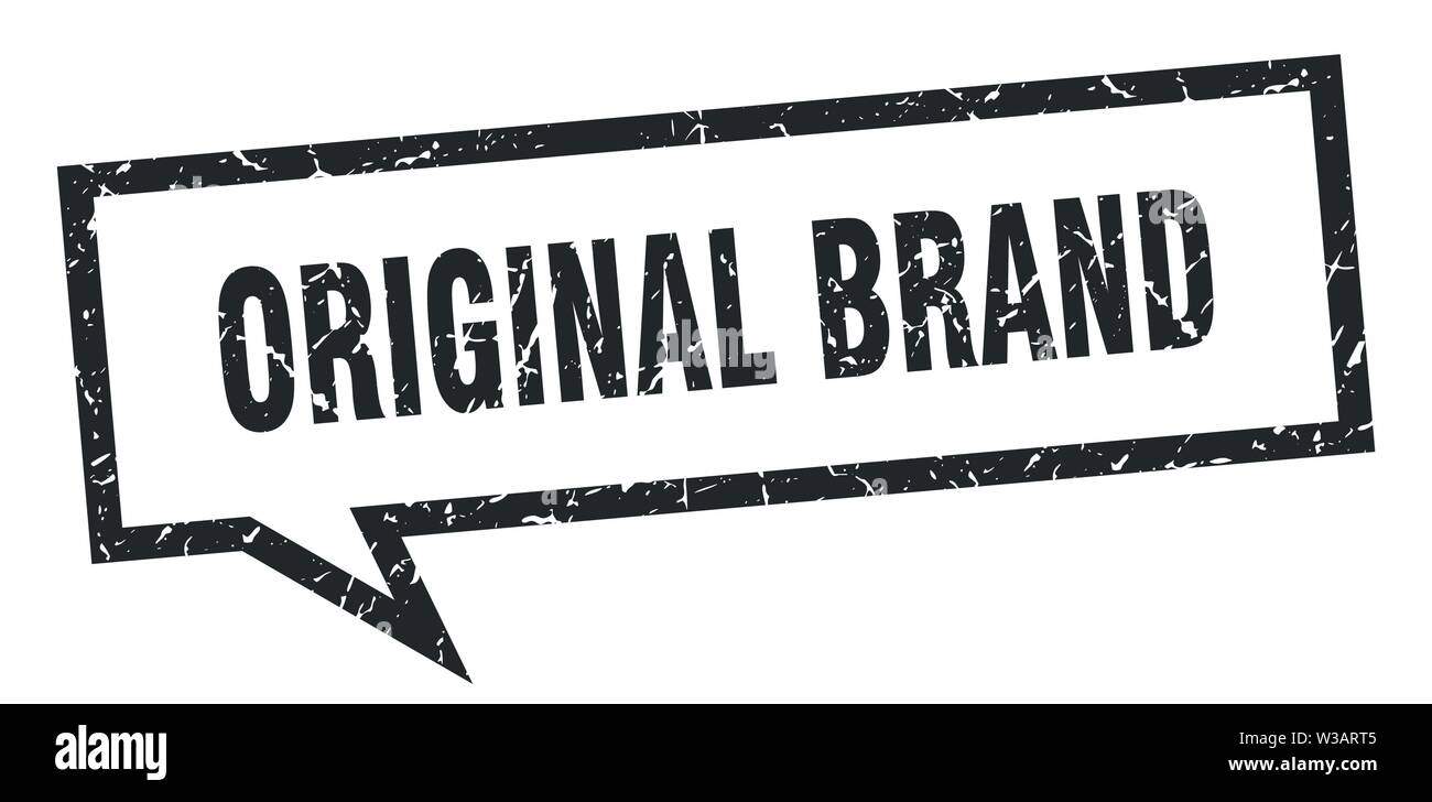 original brand sign. original brand square speech bubble. original ...