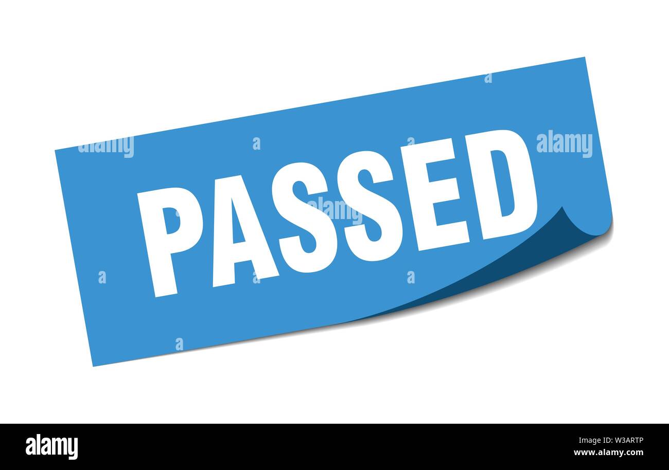 passed sticker. passed square isolated sign. passed Stock Vector Image ...