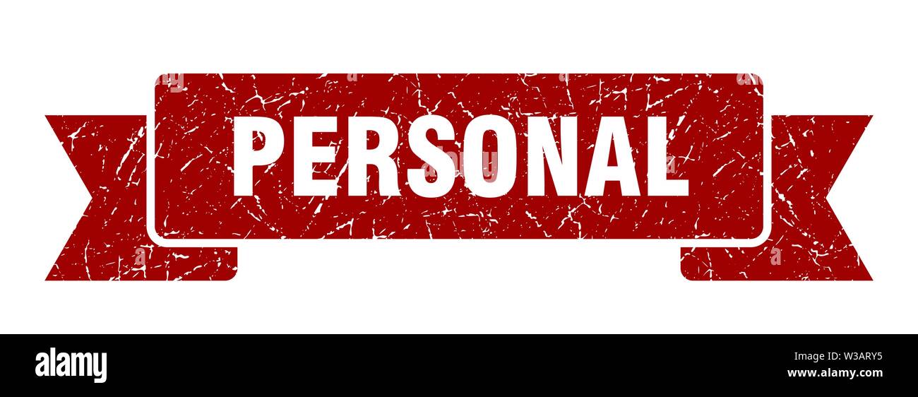 personal grunge ribbon. personal sign. personal banner Stock Vector ...
